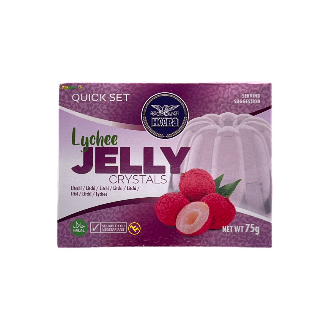 Heera Lychee Jelly Crystals 75g - Yogi Mart - Online Indian Grocery Store